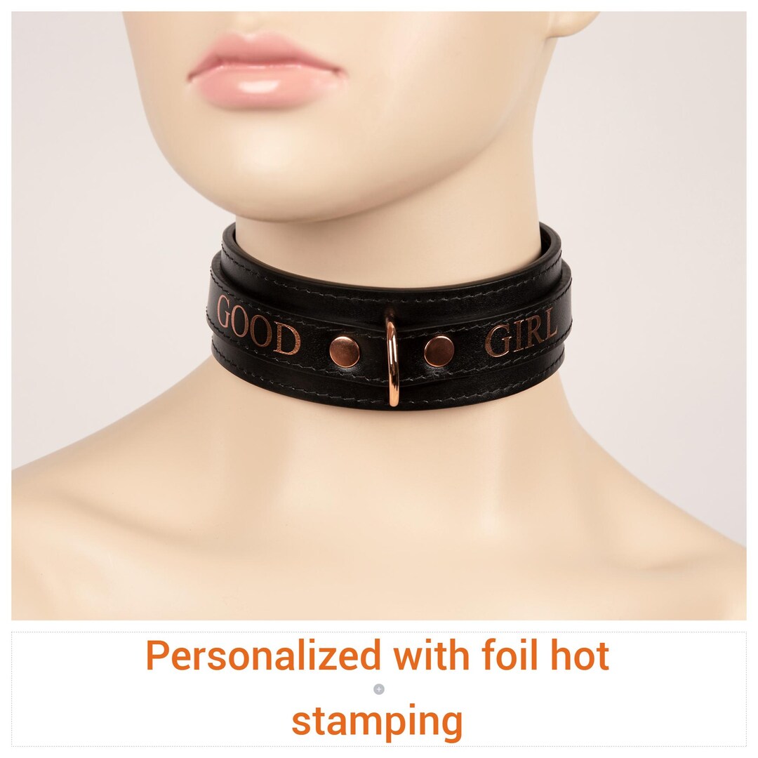 Handmade Leather Custom Choker Collar With Embossing (792 Color ...
