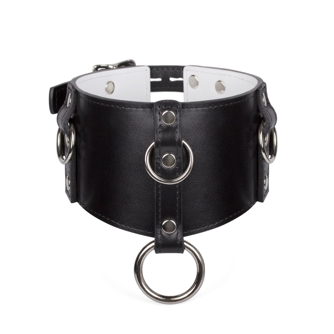 Premium Leather Custom Locking Posture Collar With 4 O-rings ( 792 ...