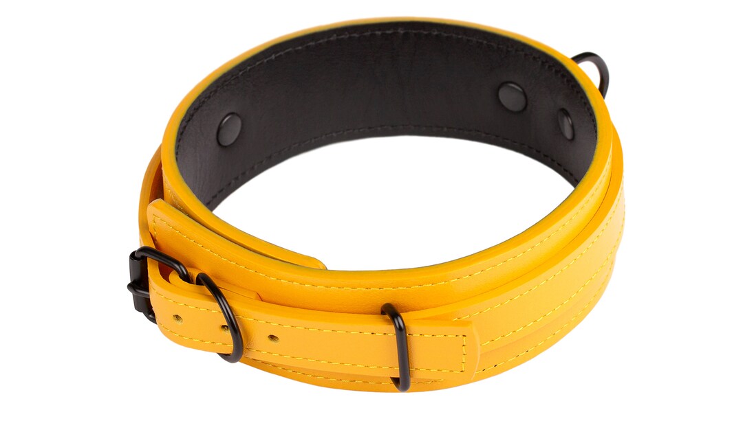 Handmade Yellow-black Leather Custom Collar Choker ( 792 Color ...