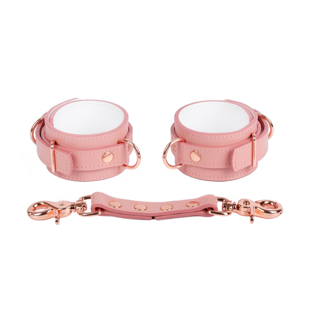 Custom BDSM Restraints Black-red Leather Handcuffs for Men & Women792 ...