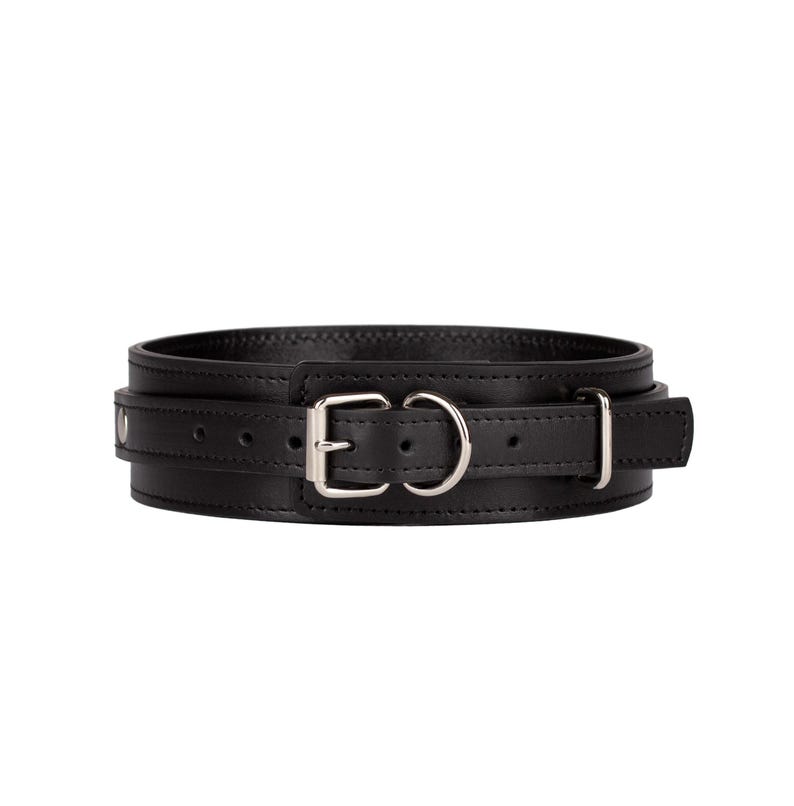 Handmade Custom Premium Leather Choker Collar With Silver High-quality ...