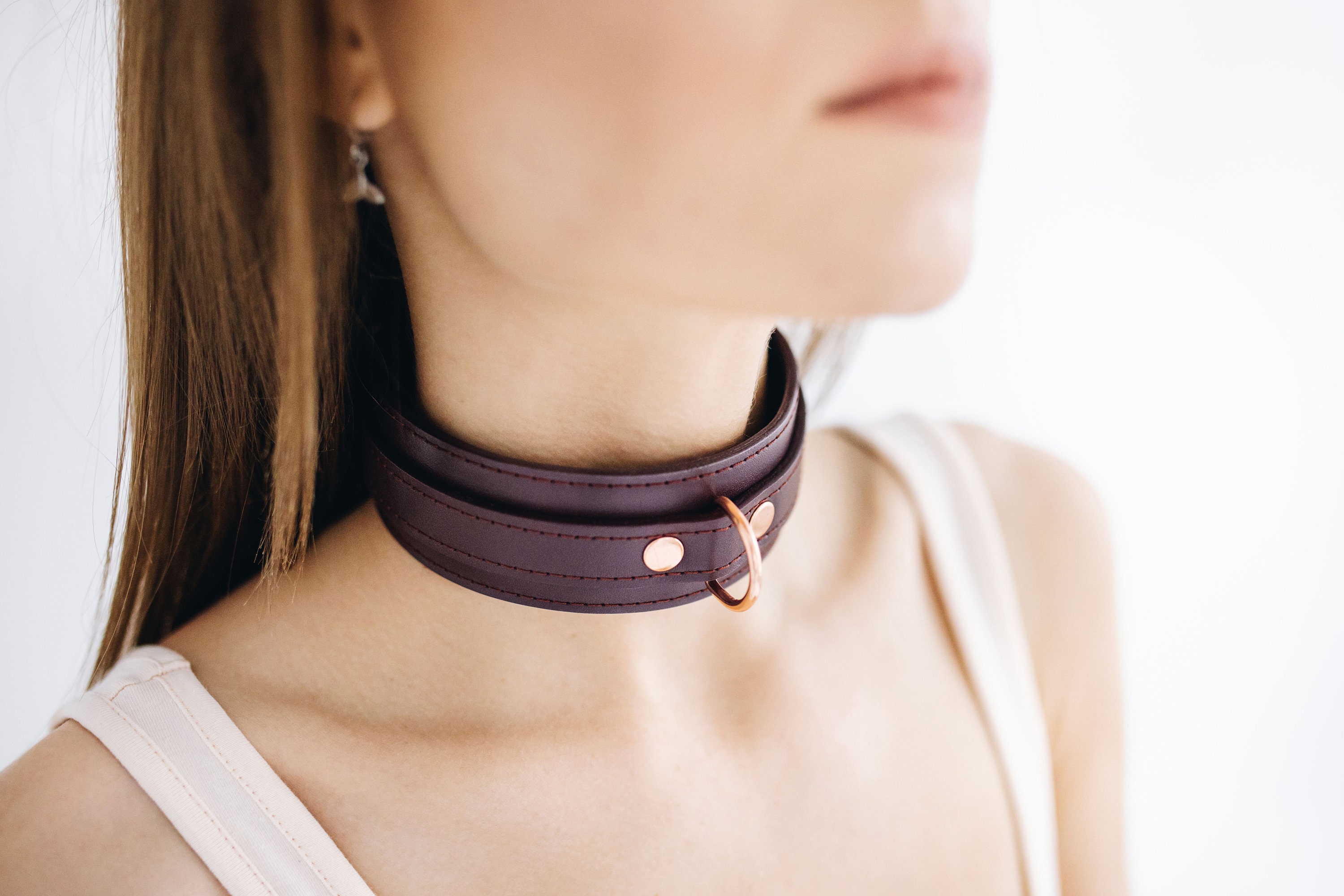 Handmade Leather Custom Choker Collar 396 Color Variations - Etsy Canada