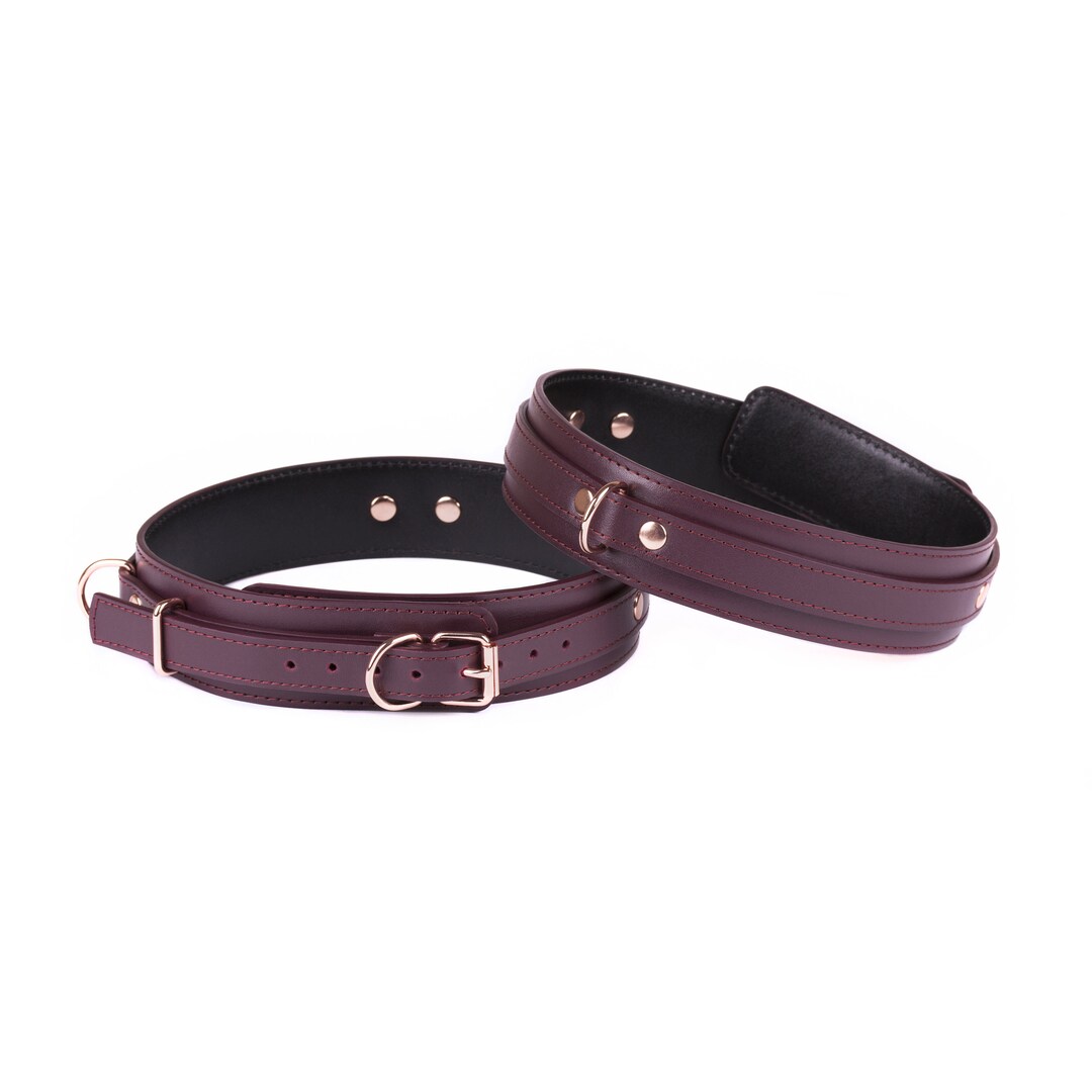 Custom Handmade Black Leather Thigh Cuffs (792 Color Variations, Nickel ...