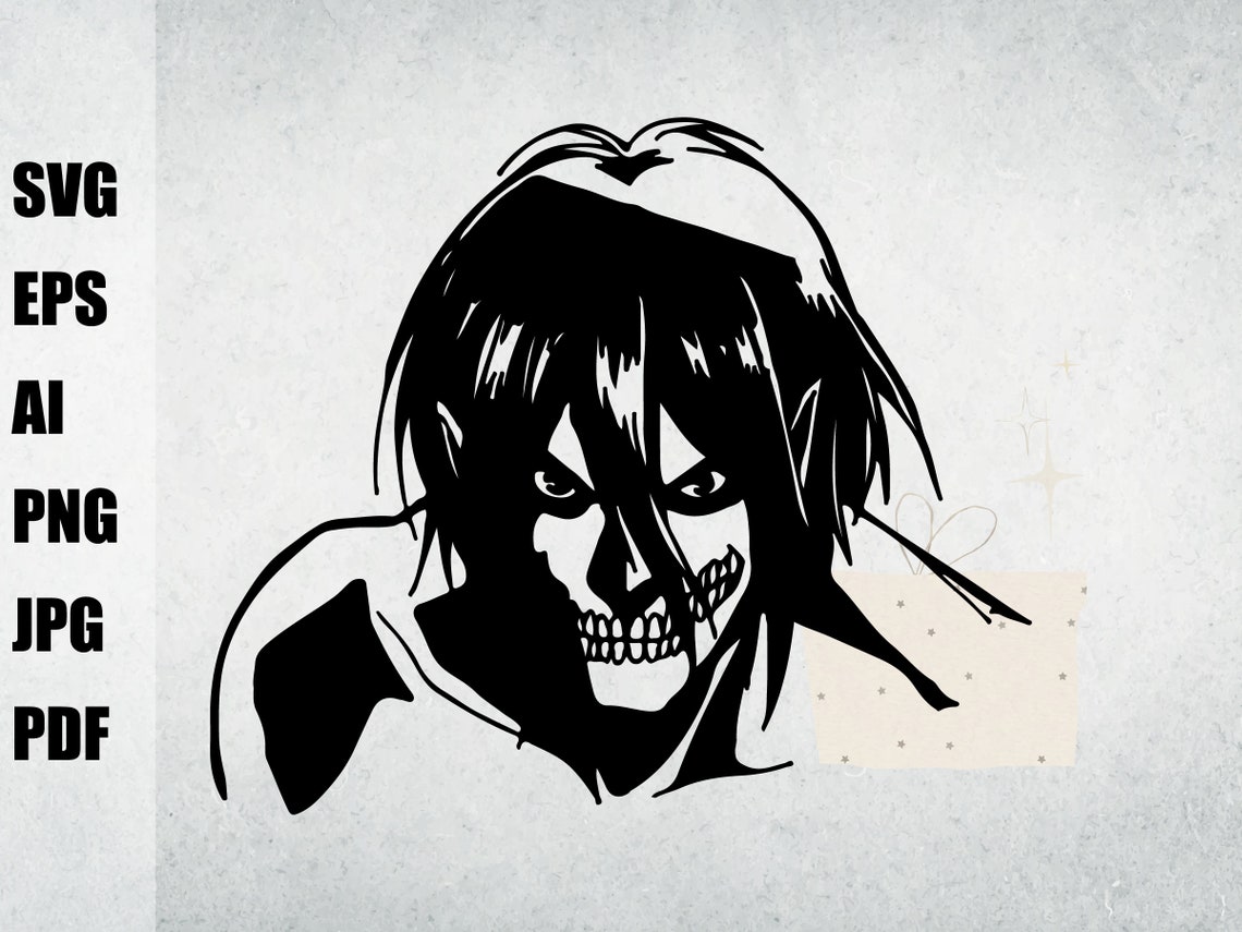 Eren svg attack on titan svg manga svg anime svgsvg for | Etsy
