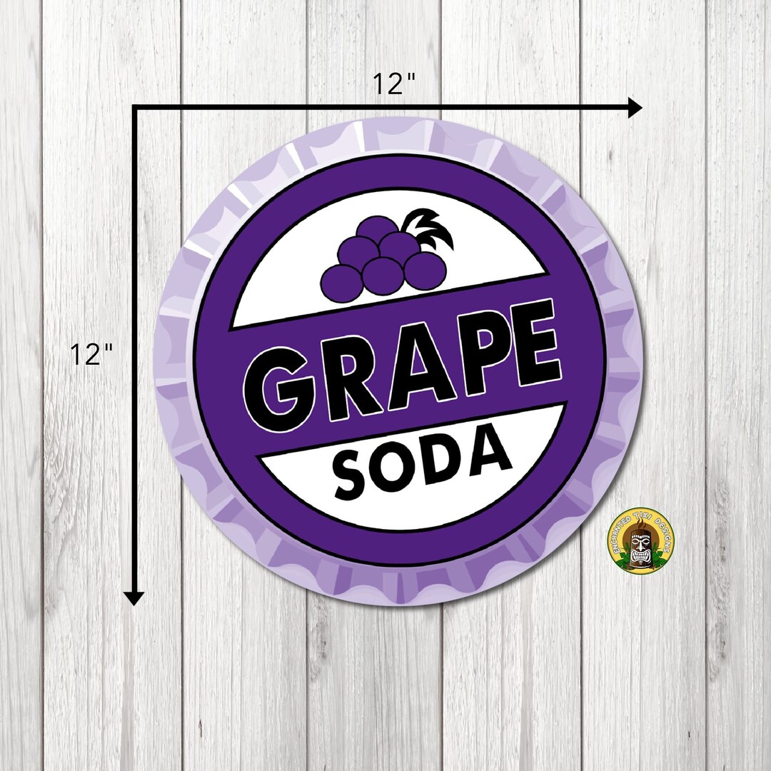 Up Inspired Grape Soda Cap Sign flat Tin Sign - Etsy