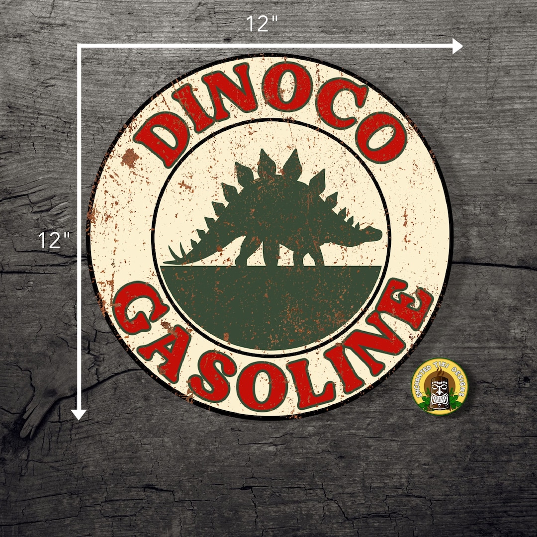 TIN Sign-(no Frame) Dinoco Gasoline Sign - Etsy