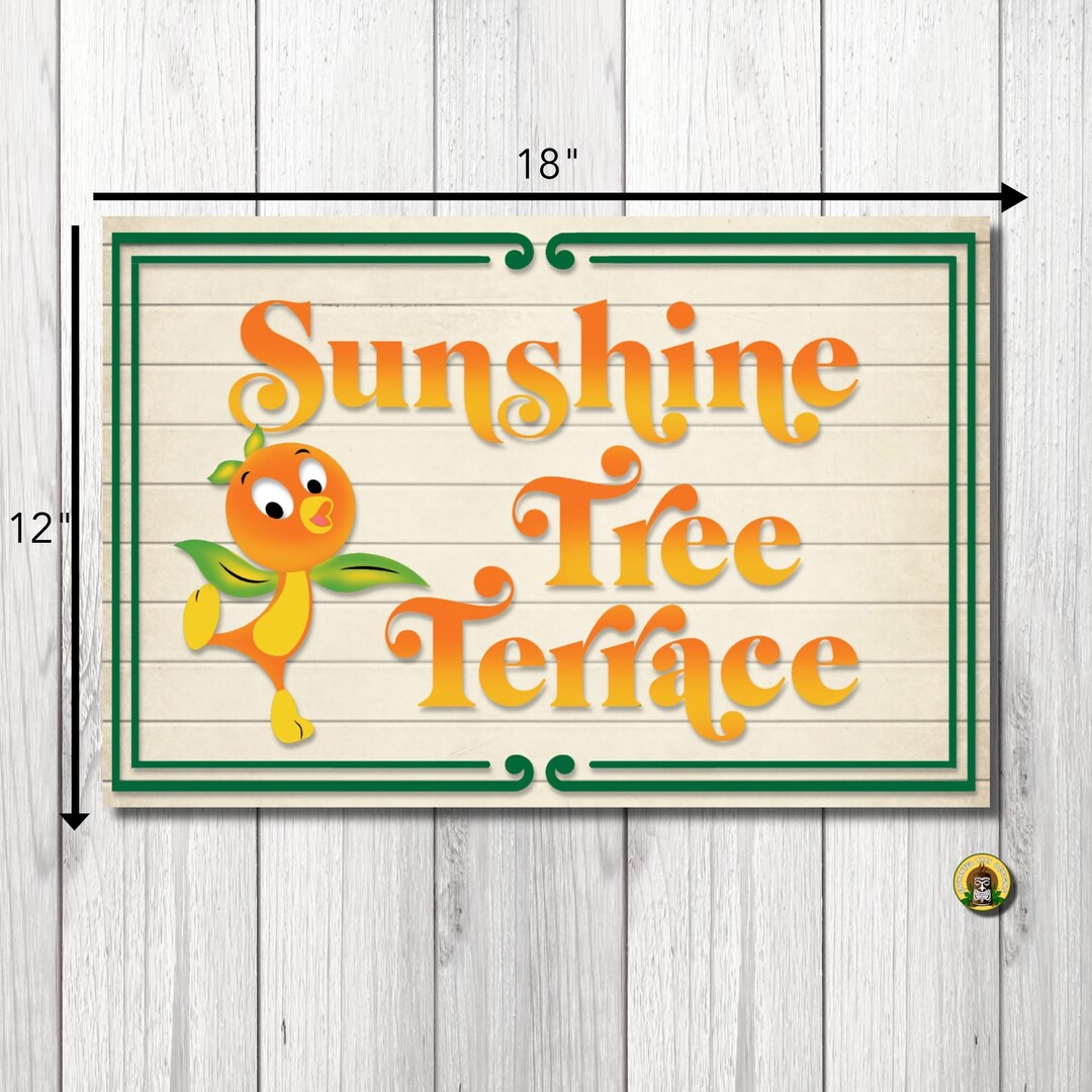 Large TIN Sign-(no Frame)sunshine Tree Terrace - Etsy