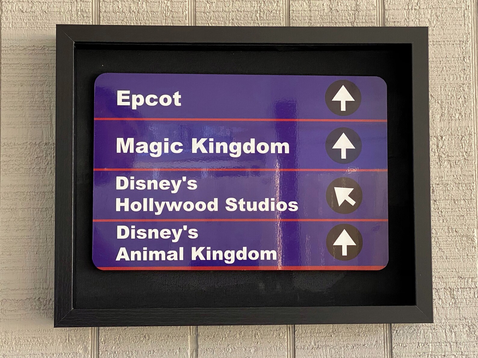 FRAMED TIN Sign-walt Disney World Road Sign Epcot Magic | Etsy