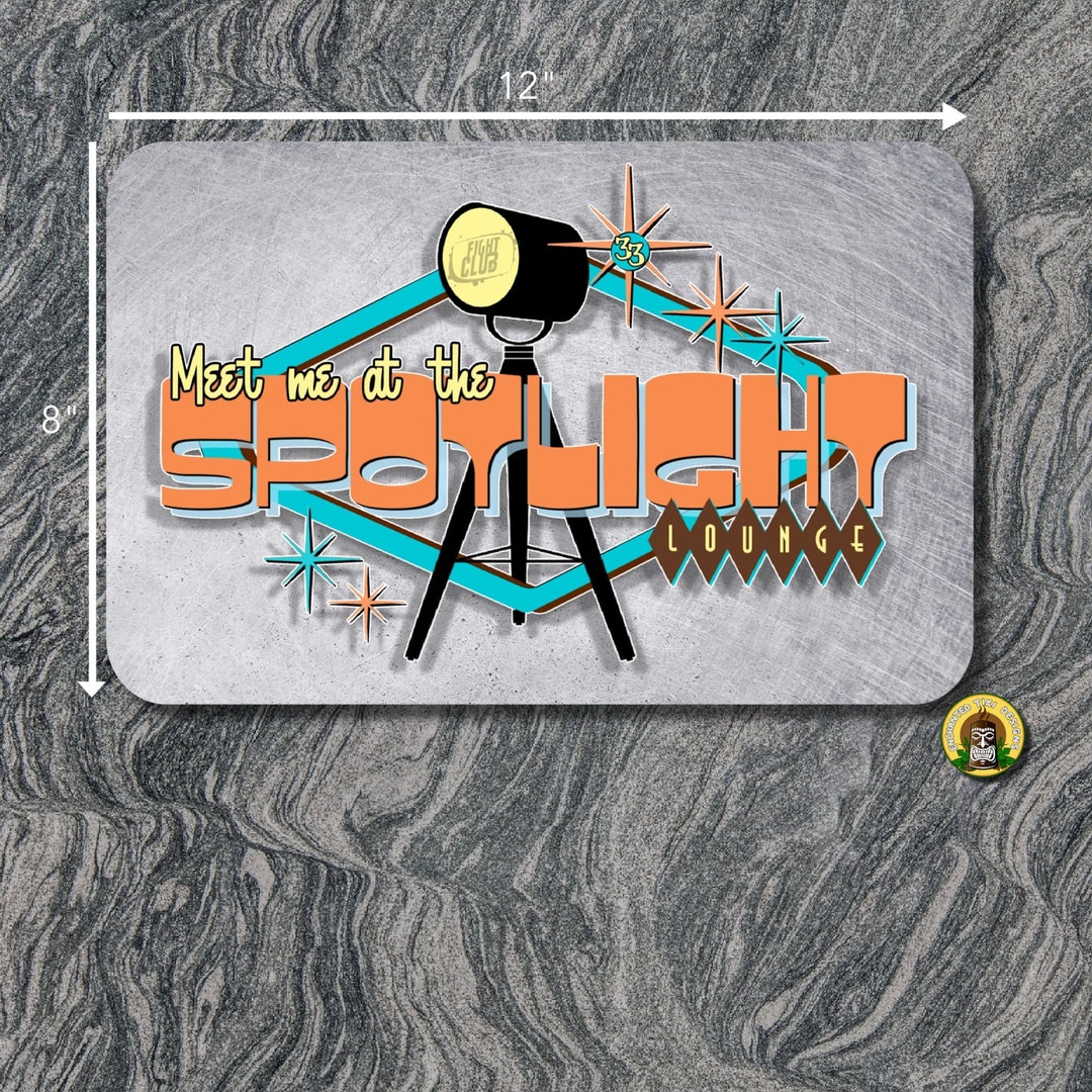 TIN Sign-(no Frame) Spotlight Lounge Sign - Etsy