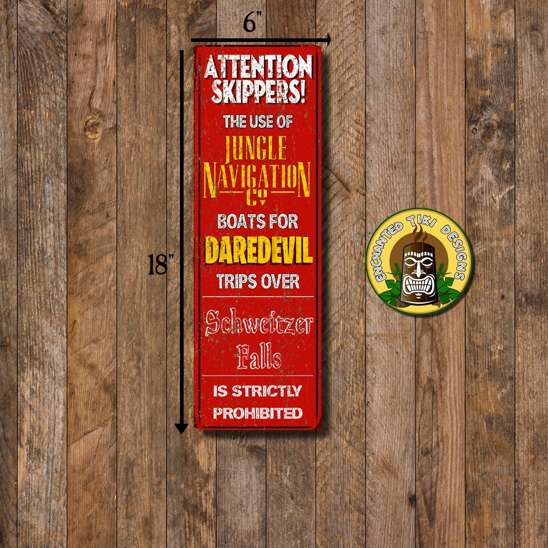 TIN Sign-(no Frame) Attention Jungle Skippers - Etsy