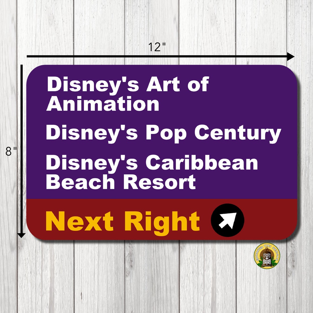 TIN Signno Frame Walt Disney World Road Sign-art of Animation, Pop ...