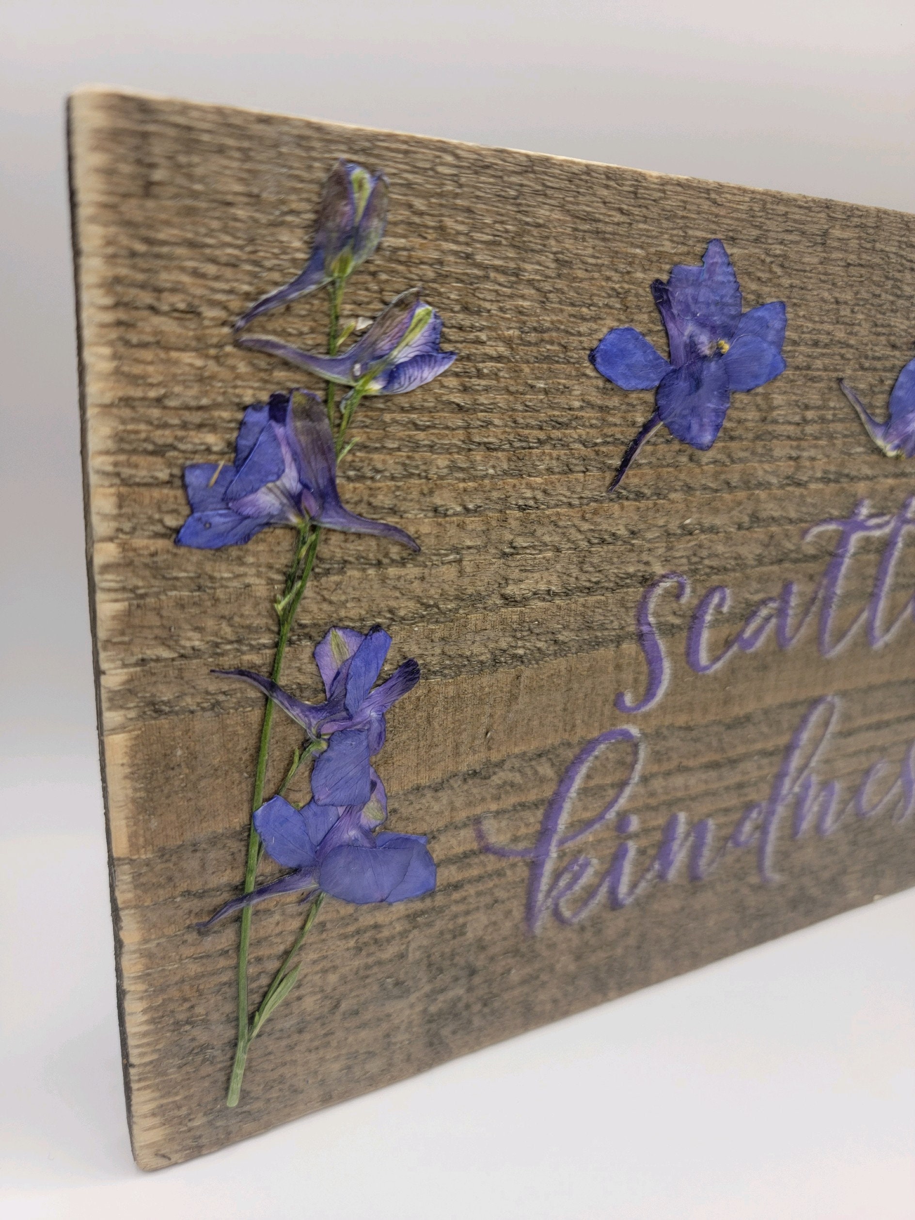 Beautiful Pressed Flower Stenciled Sign - Etsy