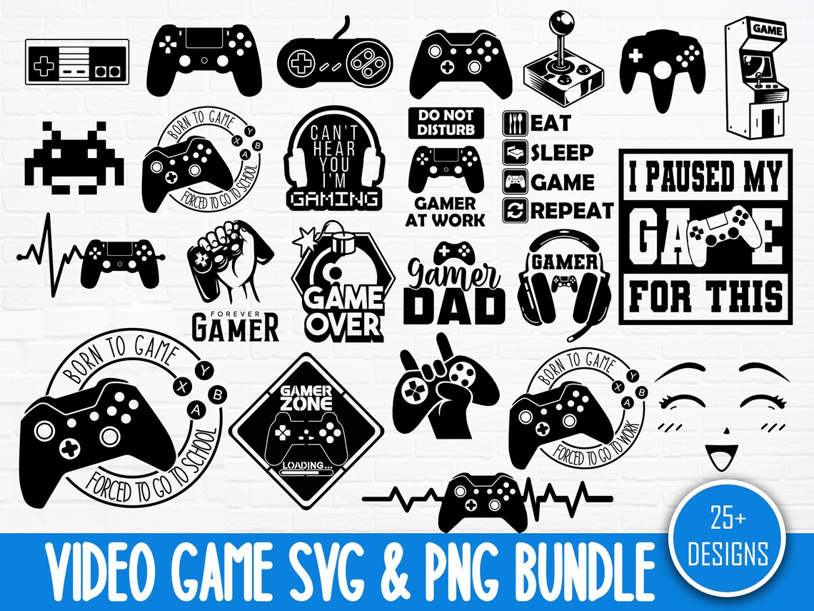 Gamer SVG Bundle Video Game SVG Bundle Gaming SVG Funny - Etsy