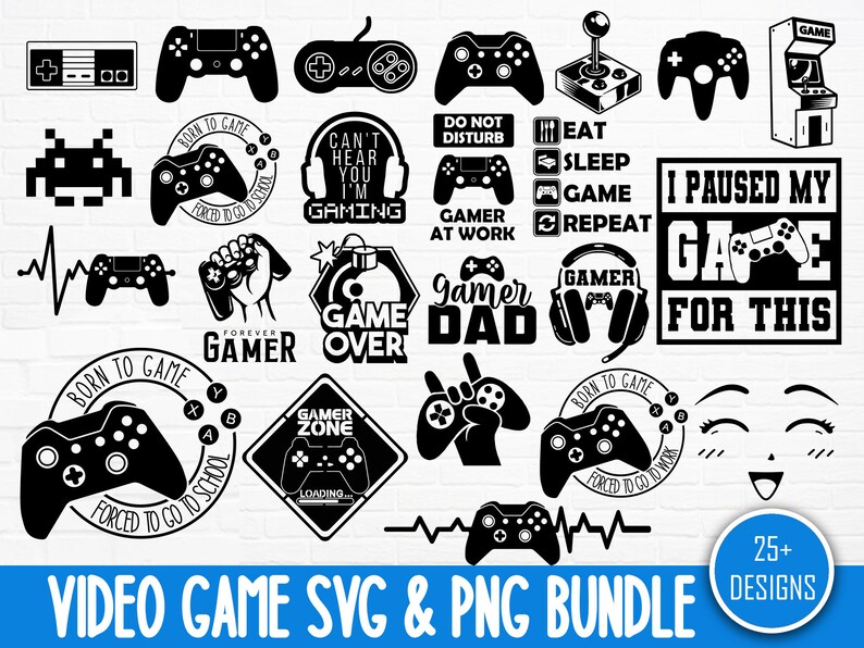Gamer SVG Bundle Video Game SVG Bundle Gaming SVG Funny - Etsy