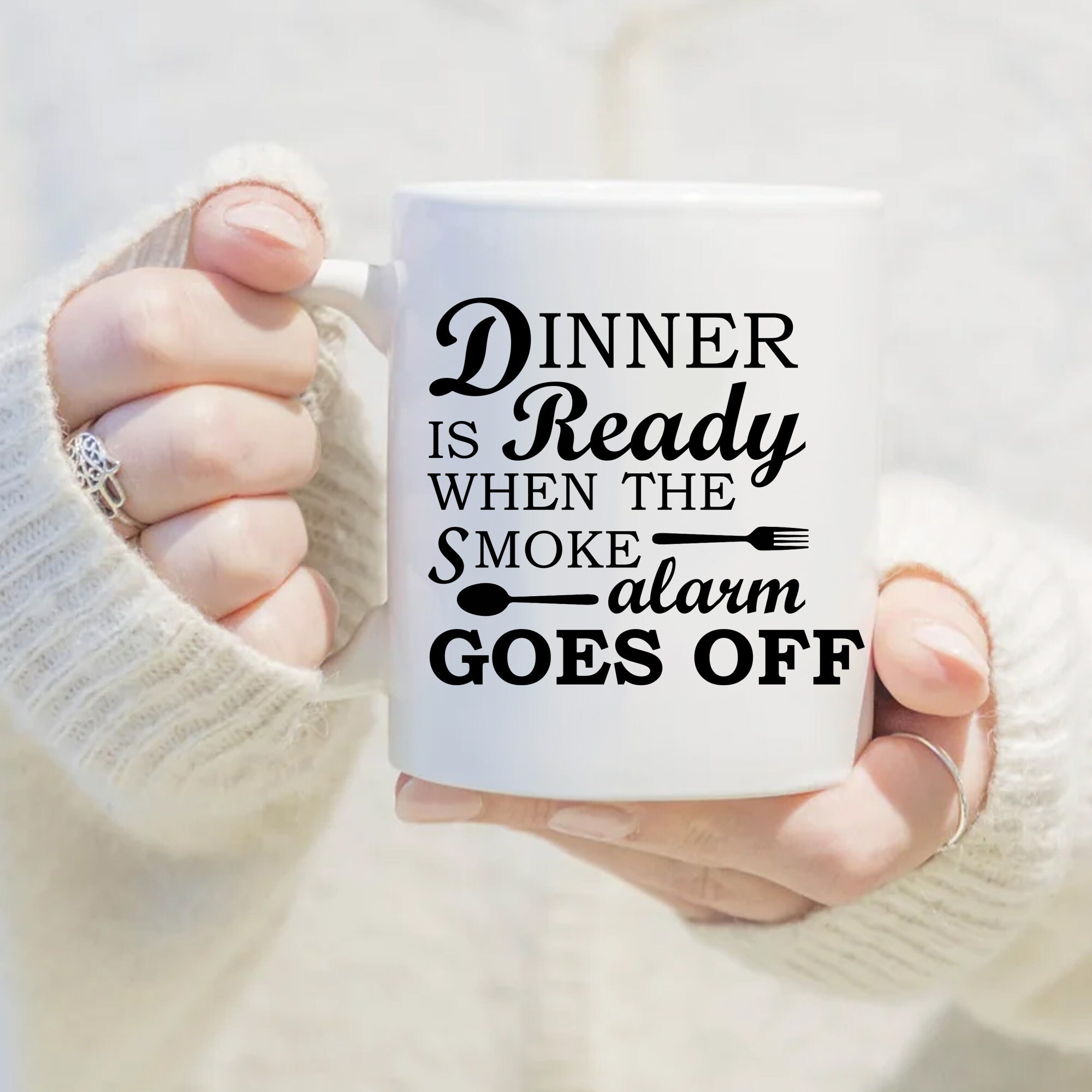 Funny Kitchen SVG Dinner is Ready When the Smoke Alarm Goes - Etsy