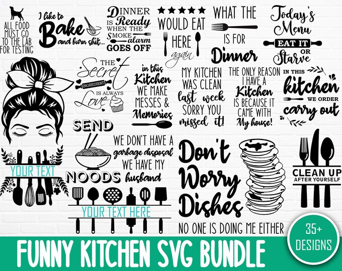 Funny Kitchen Svg Bundle Funny Kitchen Svg Cooking Svg - Etsy Canada
