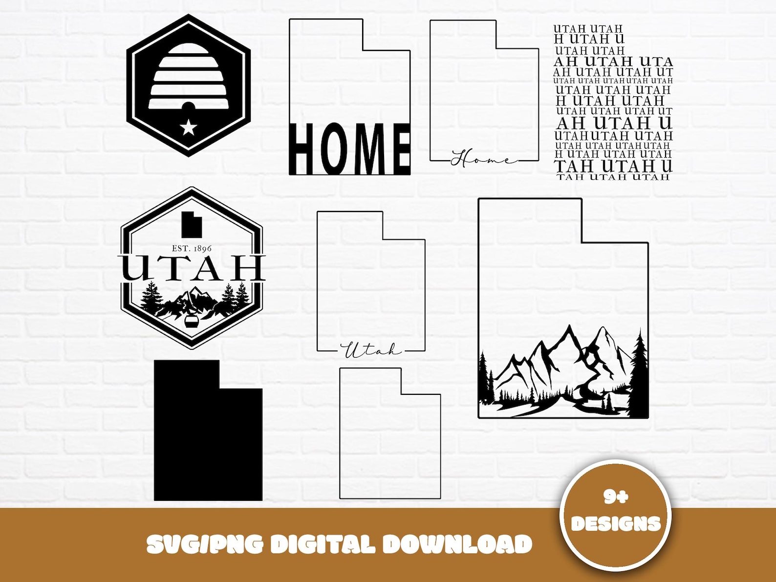 Utah SVG Bundle: State Outline, Salt Lake City (digital Download) - Etsy