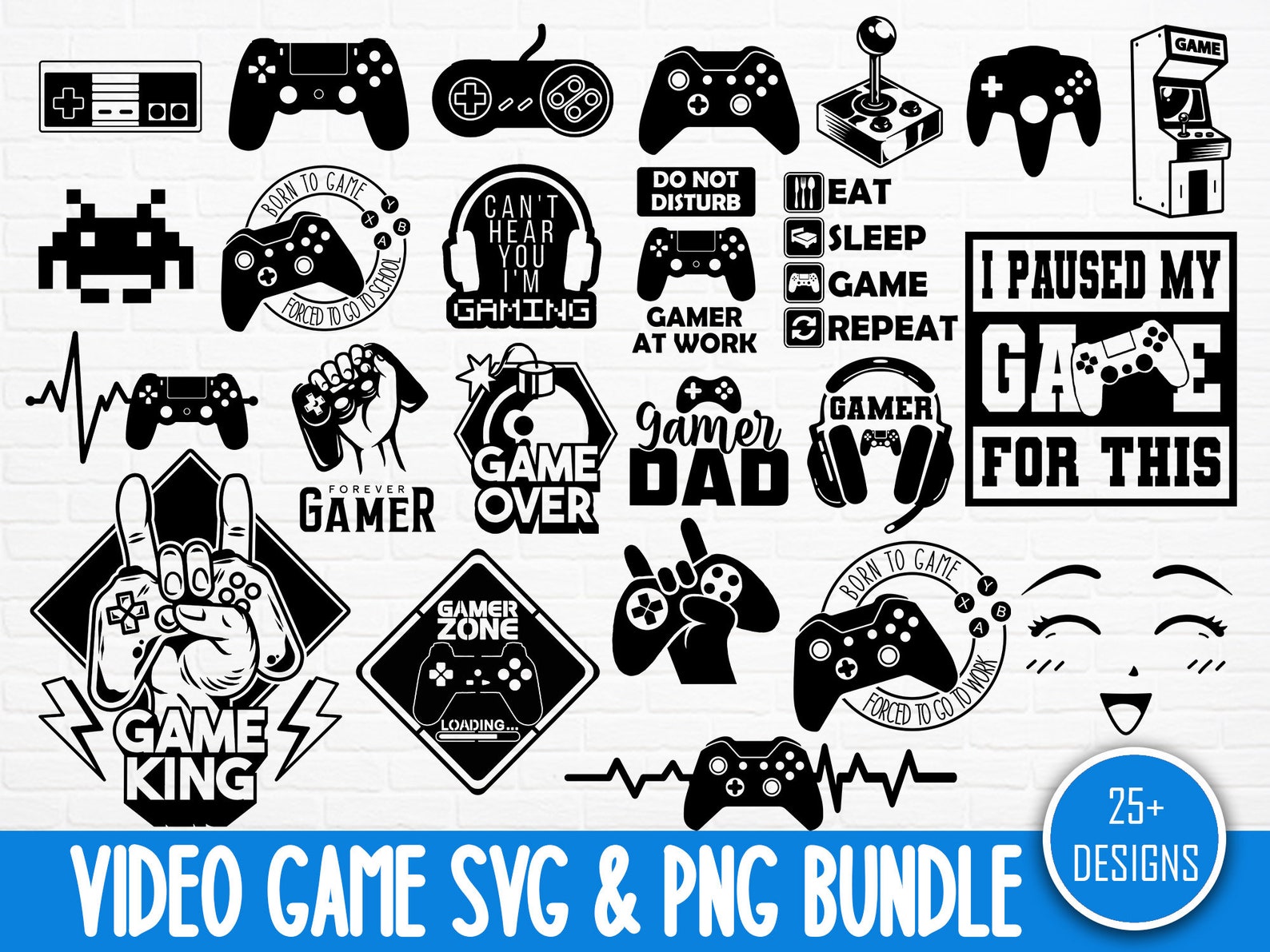 Gamer SVG Bundle Video Game SVG Bundle Gaming SVG Funny - Etsy