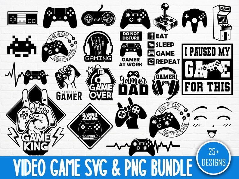 Gamer SVG Bundle Video Game SVG Bundle Gaming SVG Funny - Etsy