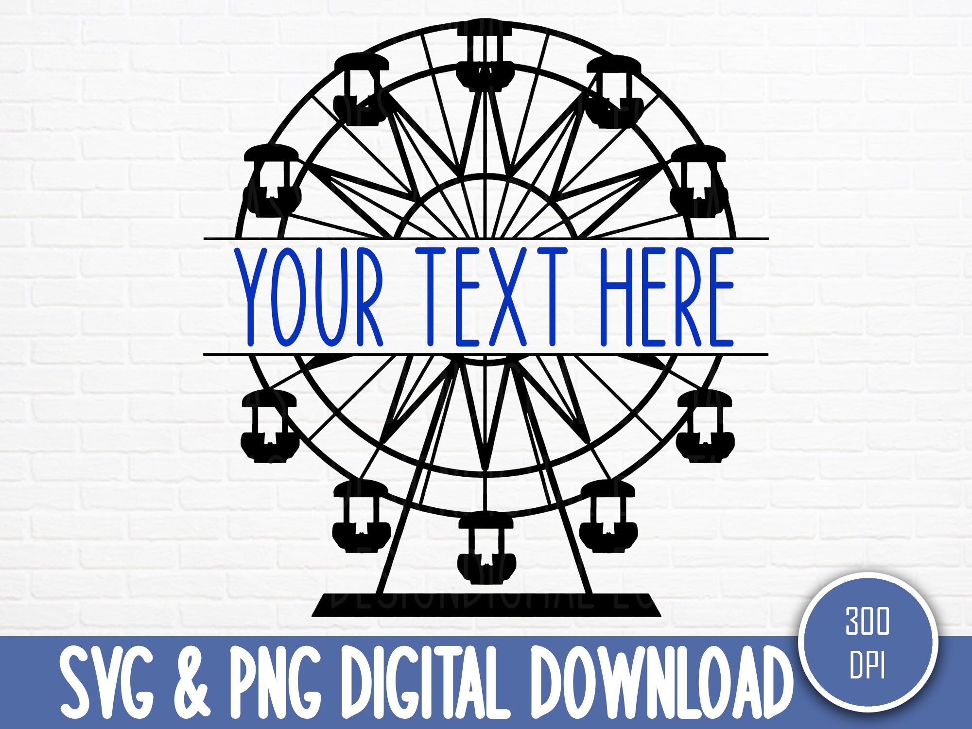 Ferris Wheel SVG Split Monogram SVG Summer SVG Summer - Etsy Canada