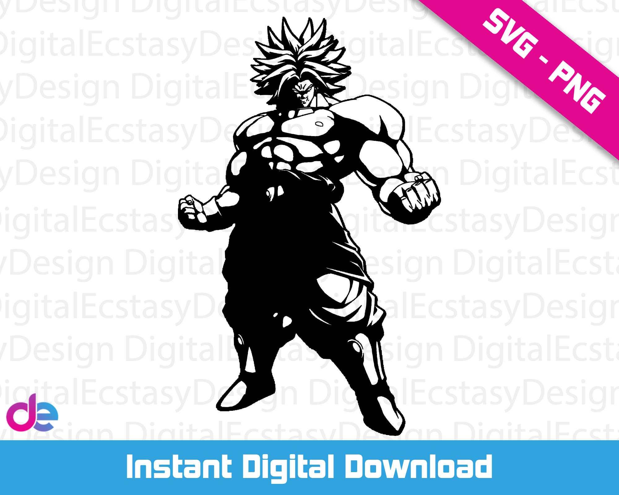 Dragon Ball Z SVG: Broly Legendary Super Saiyan Digital | Etsy