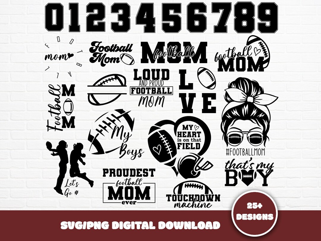 Football Mom SVG Bundle: Hand-lettered Designs (digital Download) - Etsy