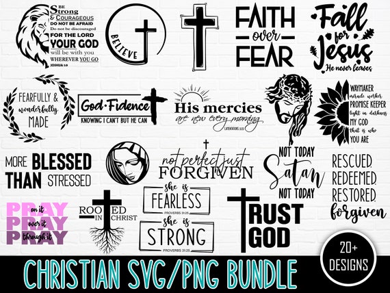 Christian SVG Bundle Religious Quote SVG Bible Verse SVG - Etsy