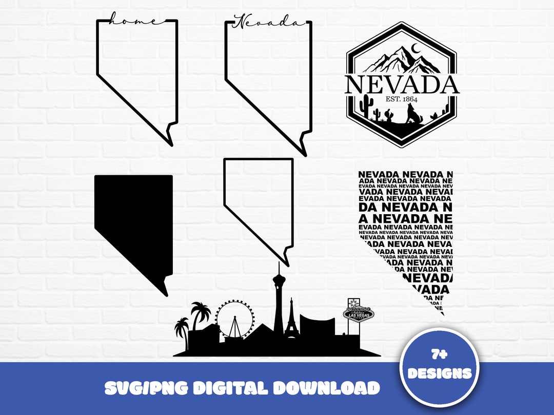 Nevada SVG Bundle, Nevada State SVG, Las Vegas Svg, Nevada Clip Art ...