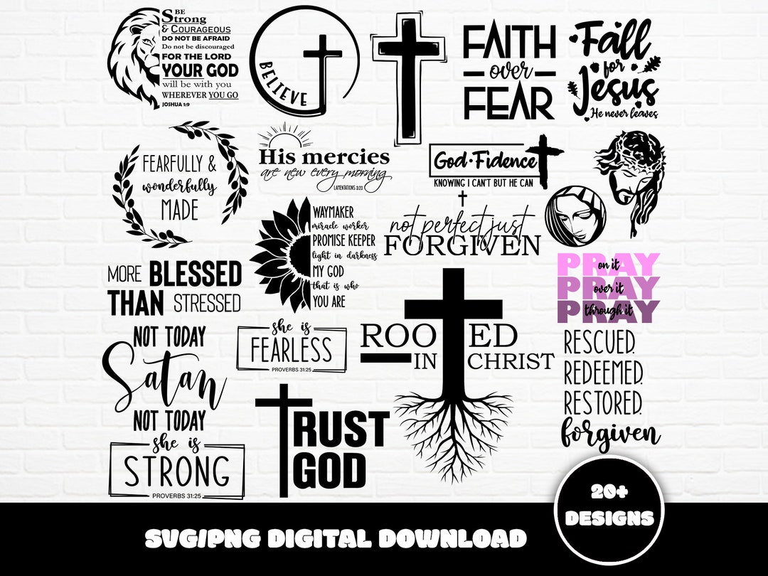 Christian SVG Bundle, Religious Quote SVG, Bible Verse SVG, Faith Svg ...