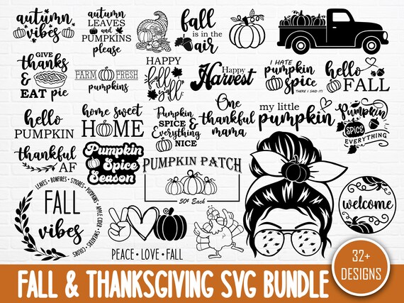Fall SVG Bundle Fall SVG Hand Lettered Autumn SVG - Etsy