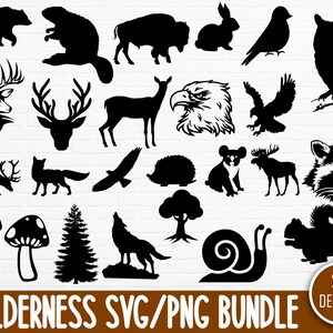Wilderness SVG Bundle, Woodland Animals SVG, Forest Animals SVG, Animal ...