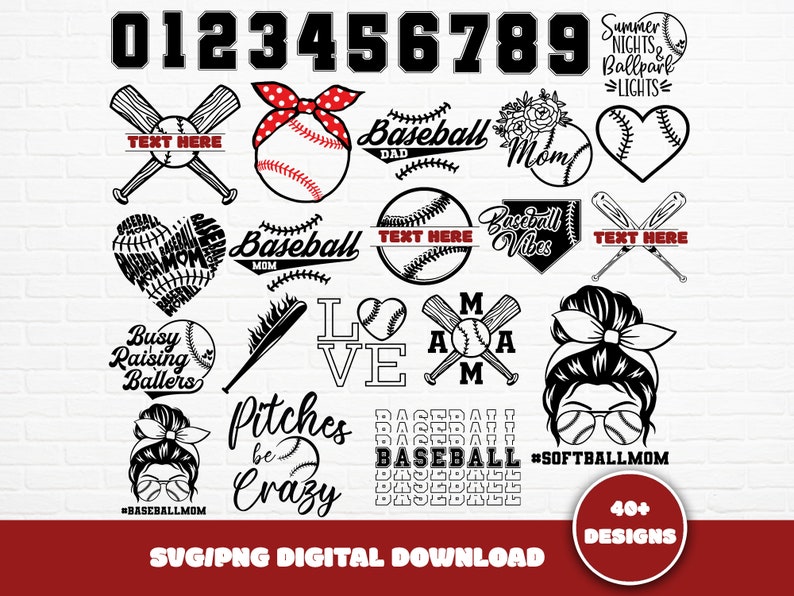 Baseball Mom SVG Bundle: Sports Cut Files (digital Download) - Etsy