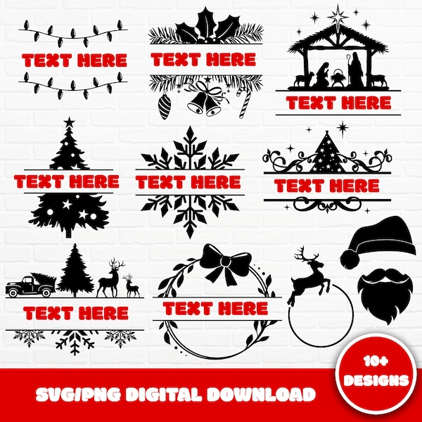 Christmas Frame Svg - Etsy