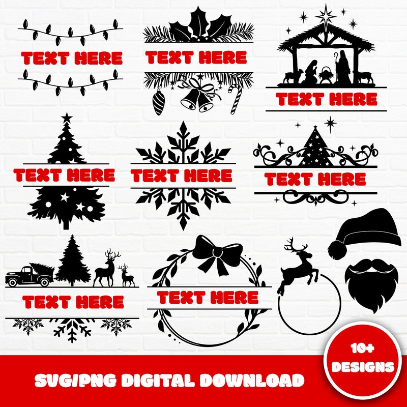 Split Wreath Svg - Etsy