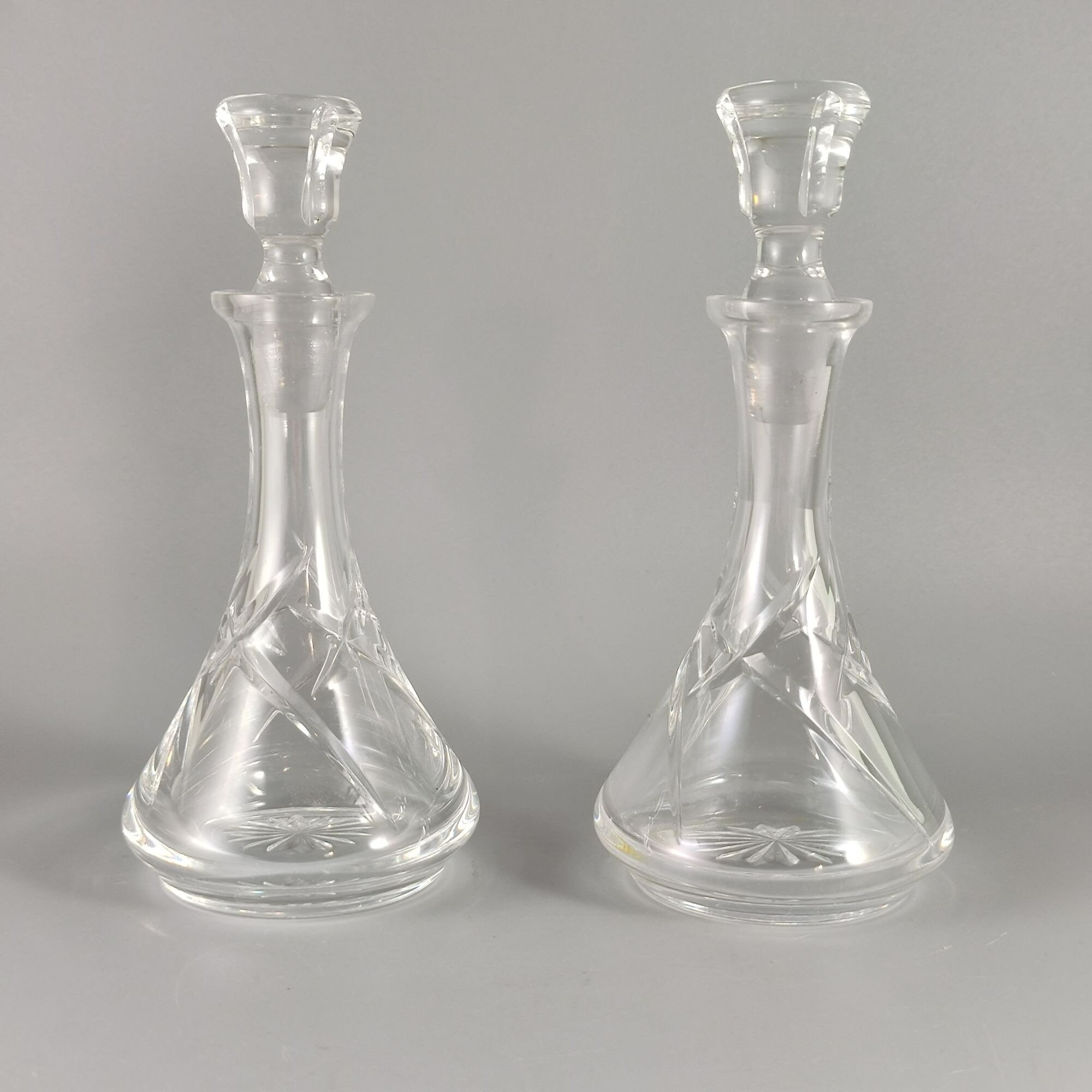 Cruet Set 2pc Cut Lead Crystal Oil & Vinegar Condiments - Etsy