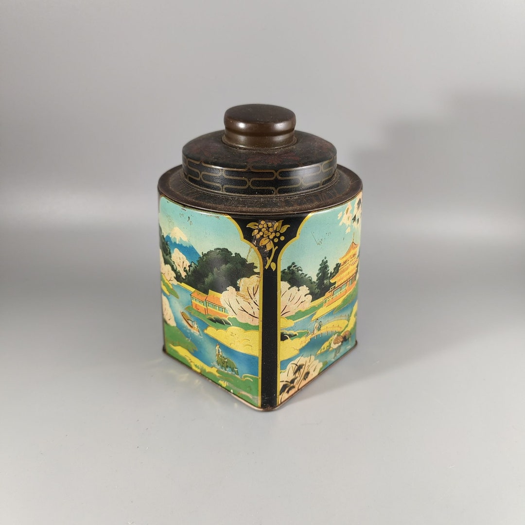 1950s Murray Allen Scenes of Japan Tin Tea Caddy Biscuit - Etsy