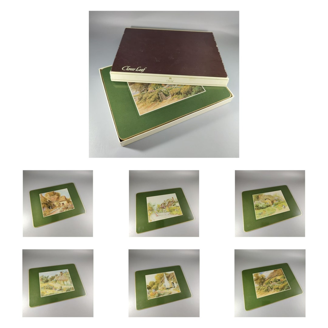 Vintage Clover Leaf Placemats Table Mats 6pc Cotswold Cottage - Etsy