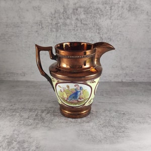 Antique Copper Lusterware Pitchers lot of 6 Old Castle, Sandland, BCM ...