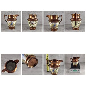 Antique Copper Lusterware Pitchers lot of 6 Old Castle, Sandland, BCM ...