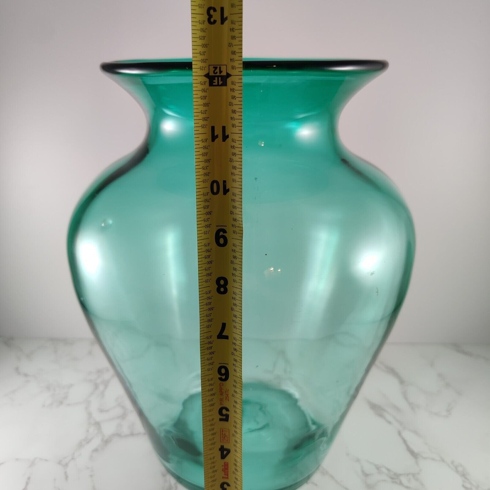 Blenko Glass Vase #827L | Large 14" Antique Green Color Made Ca. 1980 ...