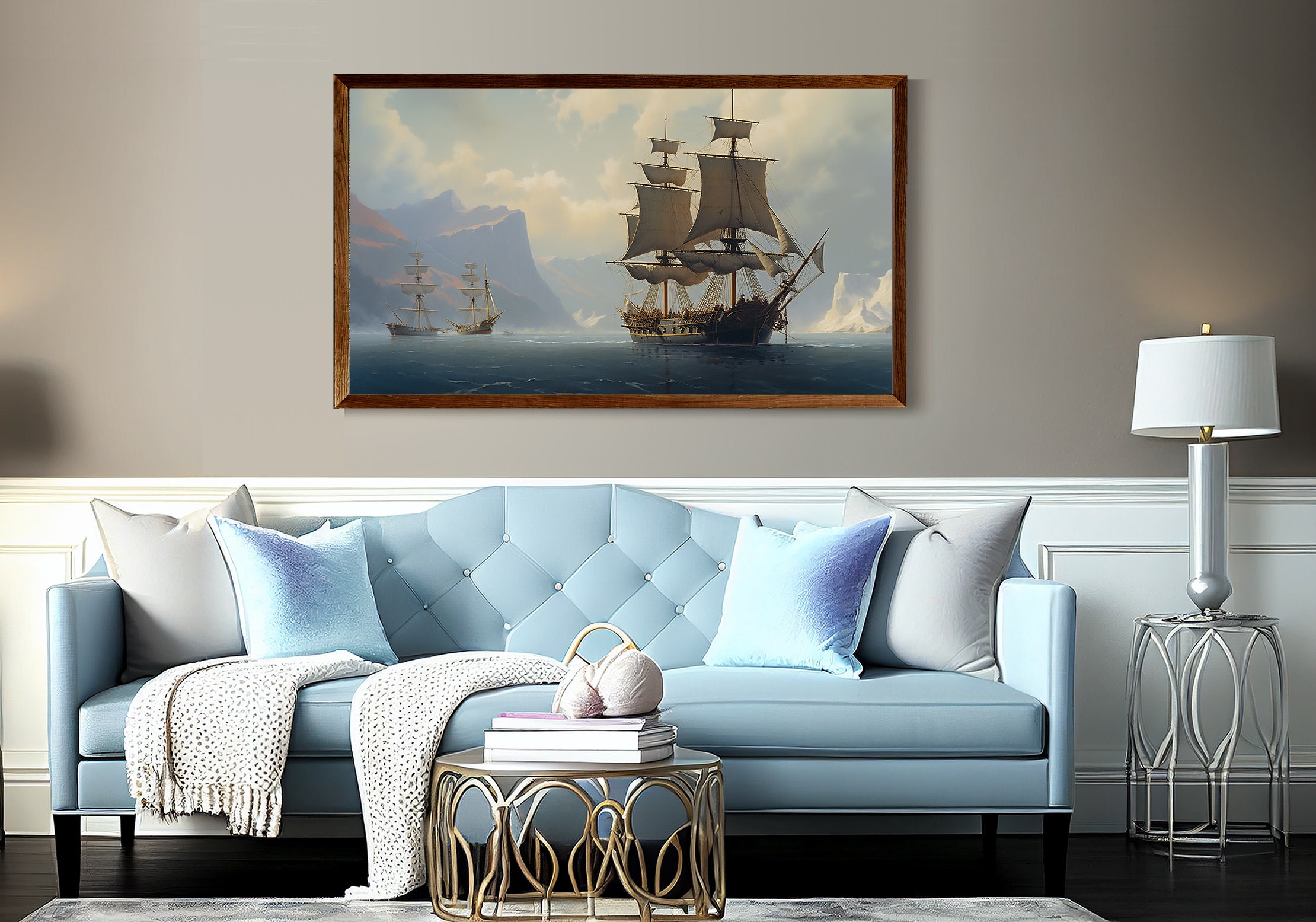 Set of 12 Detailed Vintage Warships, Old Ships, Samsung Frame TV, High ...