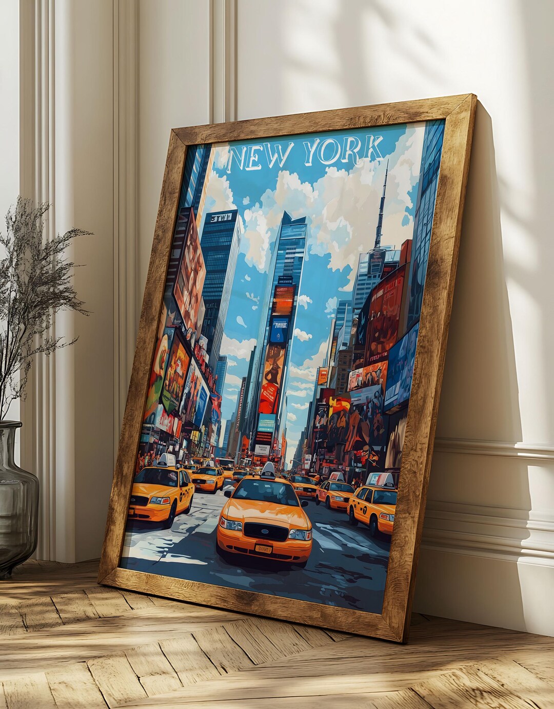 New York Times Square Print, NYC Travel Poster, New York City Art ...