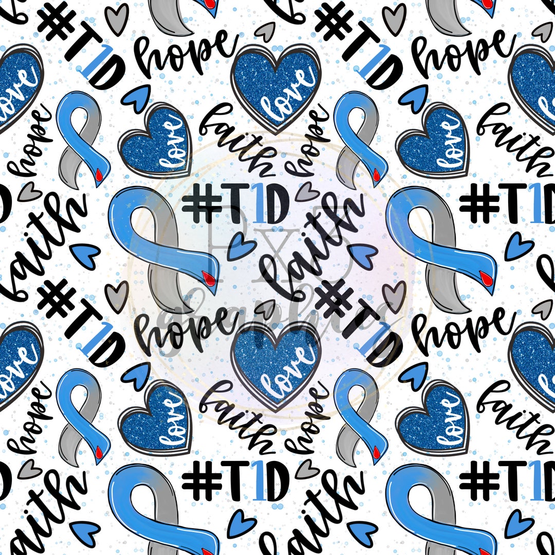 T1D Awareness Seamless File / Seamless Paper - Etsy