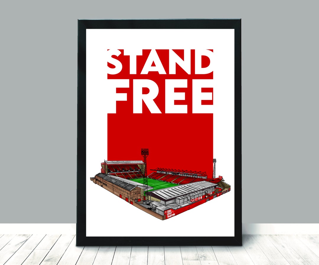 Aberdeen FC Stadium Illustration Print - Pittodrie - Stand Free ...