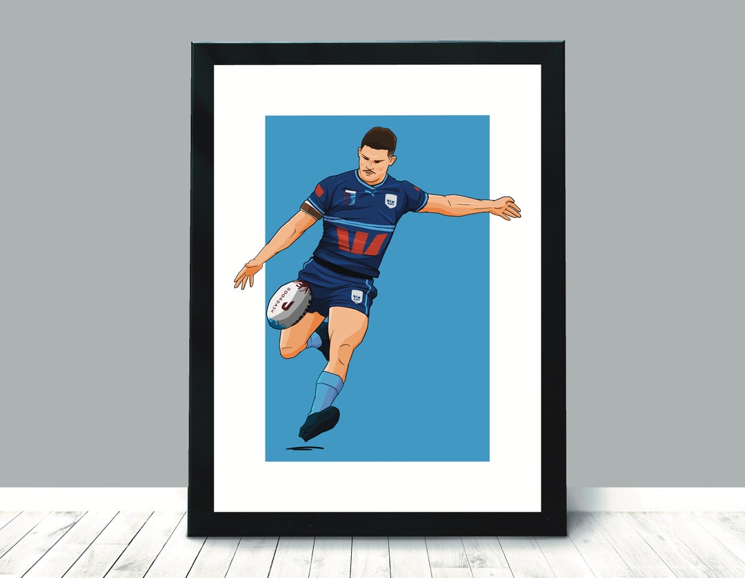 Nathan Cleary NSW Illustration Print - New South Wales - State of ...
