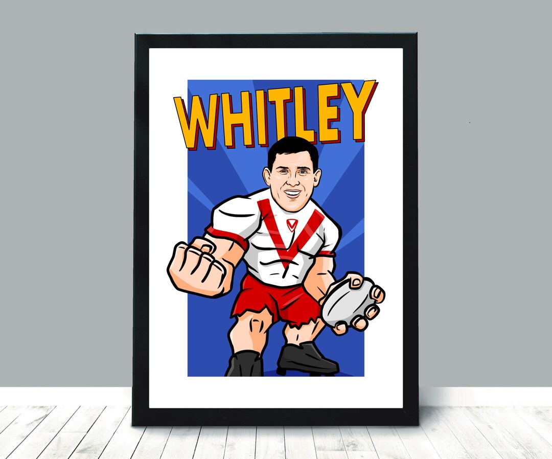 Matt Whitley Illustration Print - Rugby League - Saints - Etsy