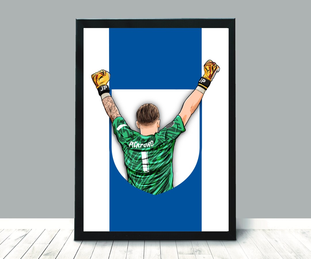 Jordan Pickford England Illustration Print - Football - Etsy