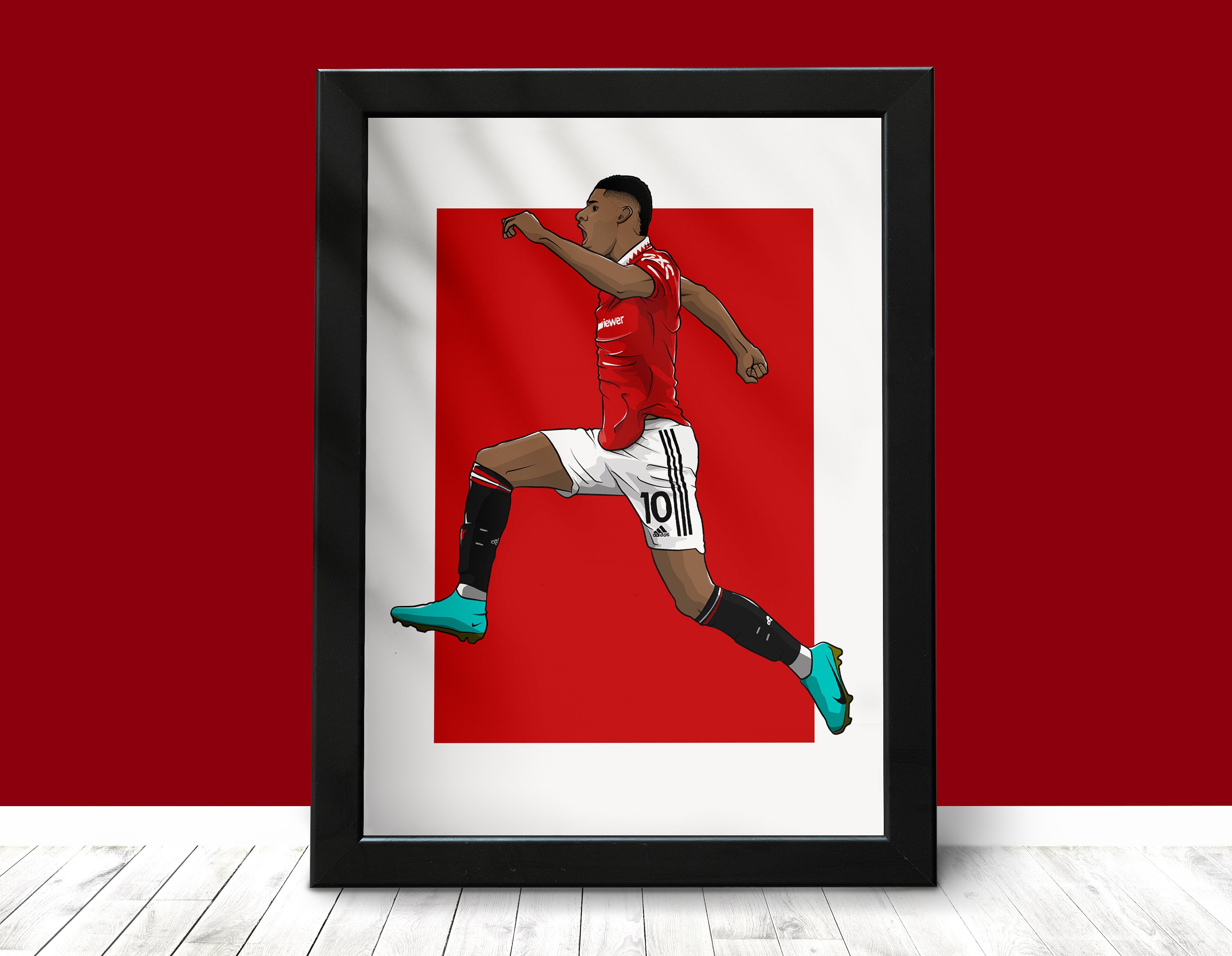 Marcus Rashford 10 Manchester United A4 Print Football - Etsy
