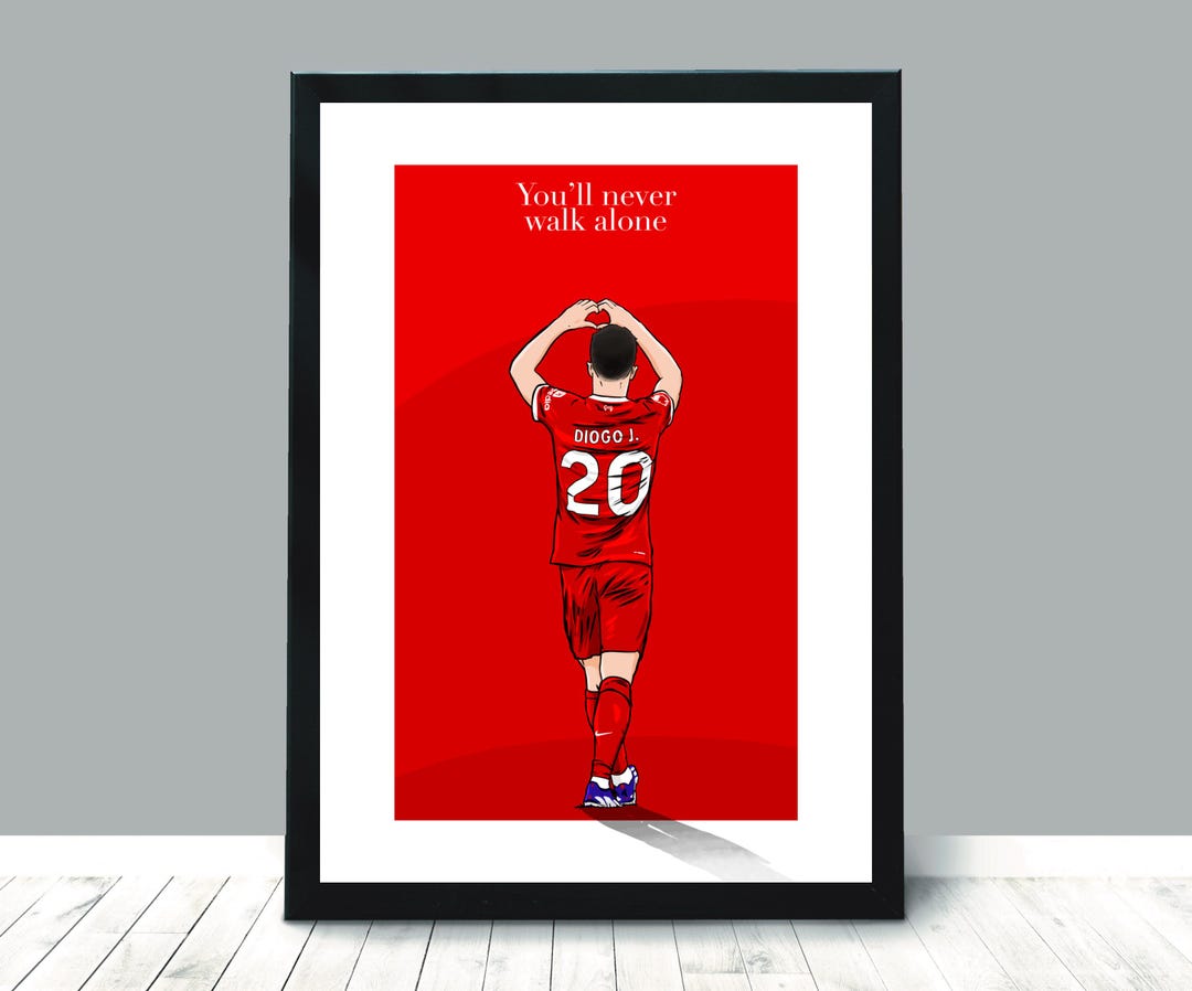 Diogo Jota Liverpool FC Illustration Print - Premier League Drawing - Etsy