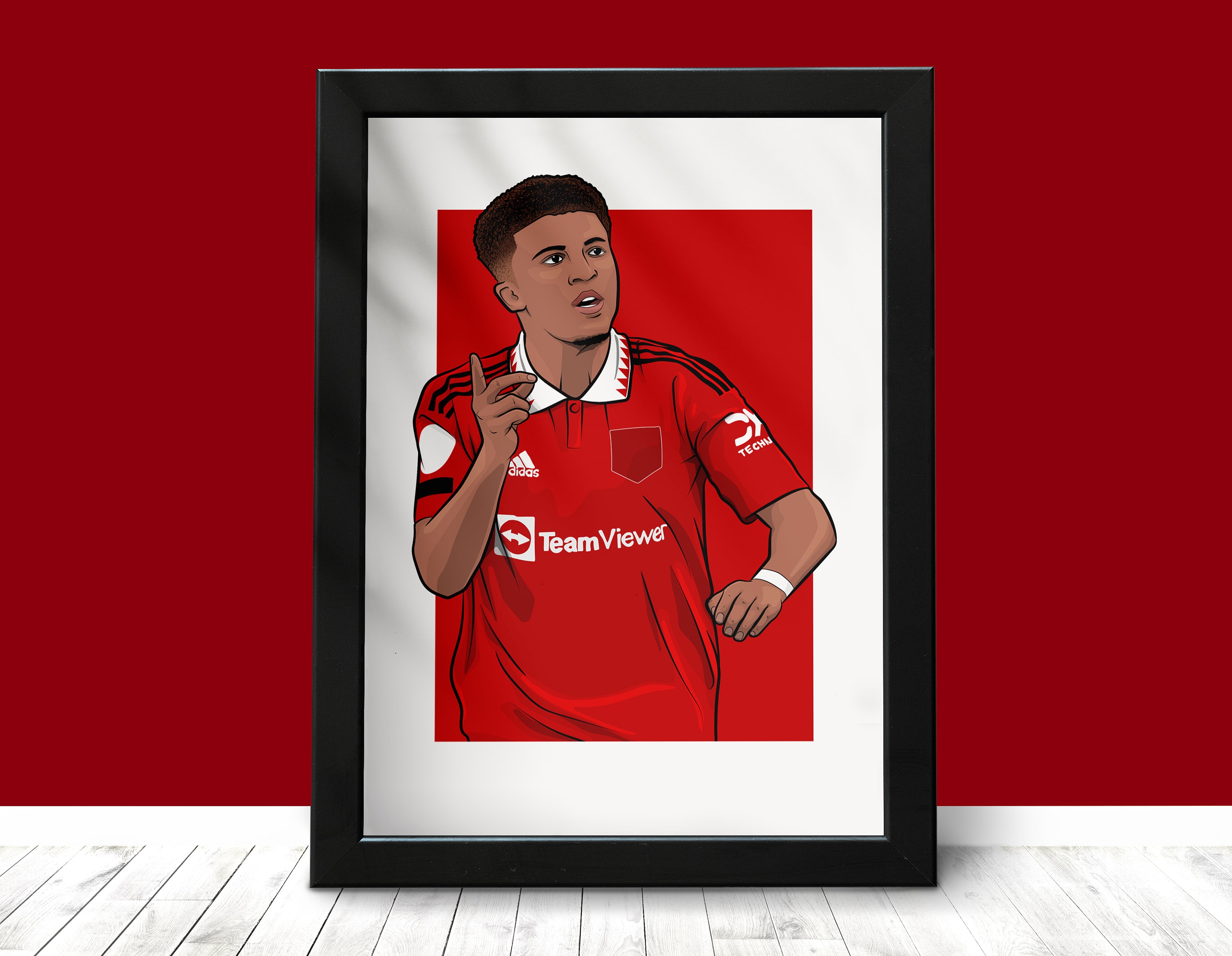 Jadon Sancho Manchester United A4 Print Football MUFC - Etsy